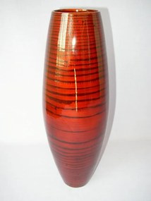 Axin Trading s.r.o. Bambusová váza vysoká červená