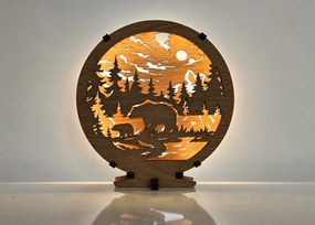 Li-Go "Medvědi" lampa 20x22cm provedení povrchu: jedle
