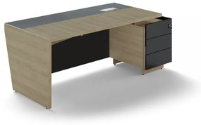 Stůl Trevix 200,5 x 90 cm + pravý kontejner
