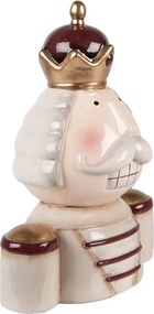 Béžová keramická dekorace Louskáček Nutcracker ChrisMs - 17*12*23 cm