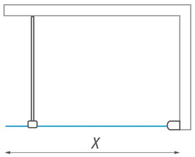 Roth WALK IN LINE ECWALK Walk-In Pevná stěna samostatná 120 cm Profil: Lesk, Sklo: Hladké čiré