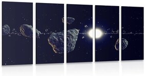 5-dílný obraz meteority - 100x50 cm