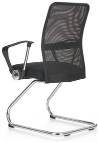 Halmar Konferenční síťovaná židle Vire Skid, černá