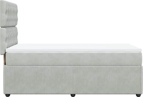 Box spring postel s matrací světle šedá 100x200 cm samet 3292268