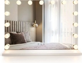 Rea Kosmetické zrcadlo 58x45 cm s regulovatelným LED osvětlením HOM-12010