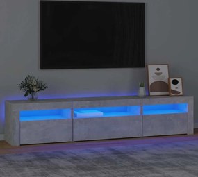 vidaXL TV skříňka s LED osvětlením 195x35x40 cm [3152740] Barva: bílá s vysokým leskem