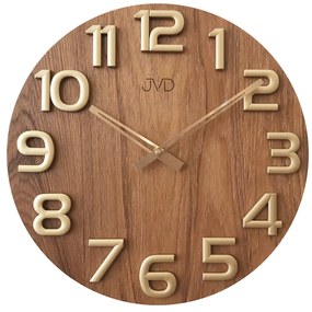 Nástěnné dřevěné hodiny JVD HT97.5 s vystouplými číslicemi
