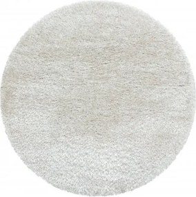 Ayyildiz, AKCE: 80x80 (průměr) kruh cm Kusový koberec Brilliant Shaggy 4200 Natur kruh, bílá, ložnice