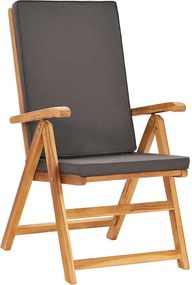 7dílný zahradní jídelní set s poduškami masivní teak šedý 3059567