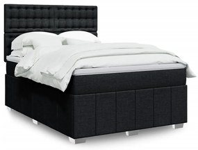 Box spring postel s matrací černá 140 x 190 cm textil 3291679
