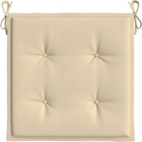 Podušky na zahradní židli 6 ks béžové 40x40x3 cm látka oxford 314009