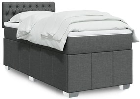 Box spring postel s matrací tmavě šedá 80 x 200 cm textil 3286903