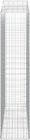 Klenuté gabionové koše 5 ks 200x50x220/240cm pozinkované železo 3145769