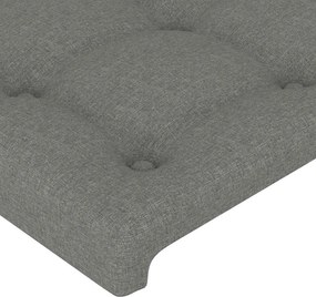 Čelo postele s LED tmavě šedé 80 x 5 x 78/88 cm textil 3122021
