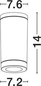 Stropní LED svítidlo NOVA LUCE SPOT 1W 3000K IP65 9030821