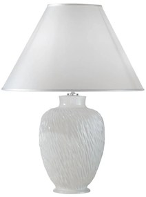 Stolní lampa Chiara z keramiky, v bílé, Ø 40 cm