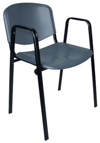 Konferenční židle ISO plastová s područkami RAL-1016