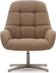 Hnědé otočné křeslo Jaspe – Kave Home
