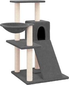 Škrabadlo pro kočky se sisalovými sloupky tmavě šedé 82 cm 171668