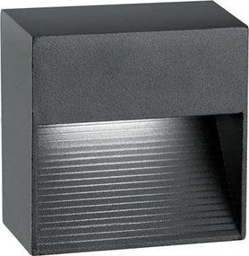 NV 726408 Venkovní nástěnné svítidlo KRYPTON tmavě šedý hliník LED 3W 3000K 220-240V 15st. IP54 - NOVA LUCE