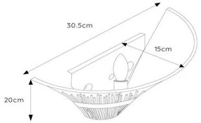 Lucide 09205/01/97 - Nástěnné svítidlo CANNA 1xE14/40W/230V