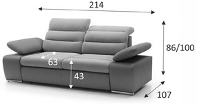 MAXIVA Pohovka - KORFU sofa Čalounění: beige (Artemis 2)