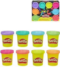 HASBRO PLAY-DOH Modelína neonová set 8ks kelímků 448g 14e5063
