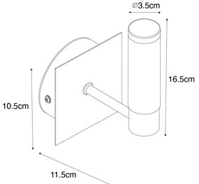 Moderní nástěnná lampa do koupelny ocel IP44 - Bath