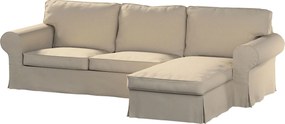 Potah na pohovku IKEA Ektorp 2-místná s lenoškou barva béžová látka pletený vzor
