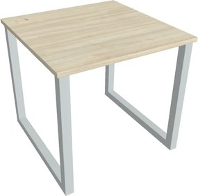 Kancelářský pracovní stůl Hobis USO 800, bílá RAL 9016, deskaakát