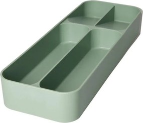 Šalvějově zelený plastový příborník do zásuvky 13,5 x 39 cm – Brandani