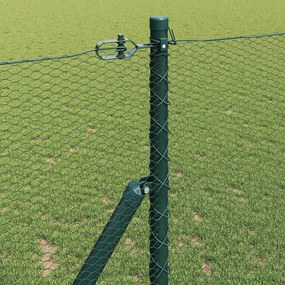 Hexagonální kotvení plotu 10 x 1 m Ocel potažená PVC Zelená 3352636