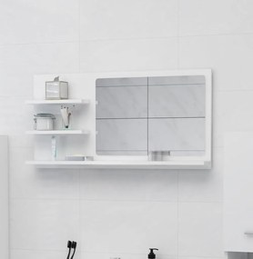 vidaXL Koupelnové zrcadlo 90 x 10,5 x 45 cm dřevotříska [805022] Barva: černá s vysokým leskem