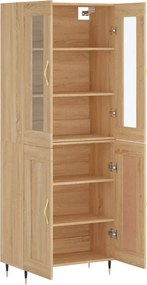 Skříň highboard dub sonoma 69,5 x 34 x 180 cm kompozitní dřevo 3198324