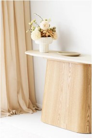Krémový/v přírodní barvě konzolový stolek s deskou z kamene 40x130 cm Larvik – House Nordic