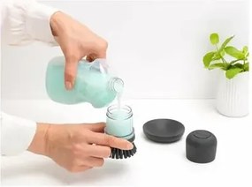 Brabantia Kartáč na nádobí s dávkovačem šedá / plast