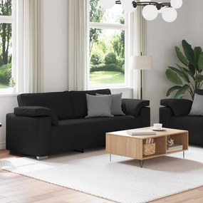 Pohovka 2 ks Černý textil 3324742