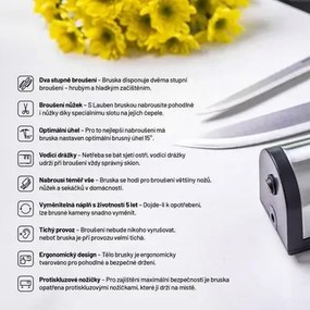 Lauben Knife Sharpener 4700SB stříbrná / Elektrický brousek / 18 W / 2