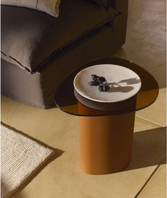 Odkládací stolek se skleněnou deskou 47x48 cm Olir – Kave Home
