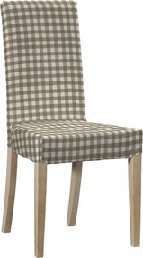 Potah na židli IKEA  Harry, krátký barva béžová látka vzorované