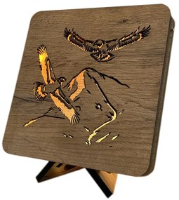 Li-Go "Ptáci " lampa 19x19cm provedení povrchu: oliva