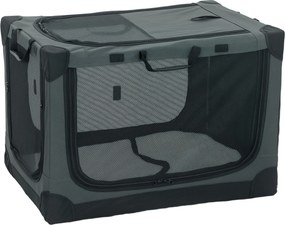 Skládací přepravka pro psy Přepravní box pro psy s polštářem Vyjímatelný pratelný potah z tkaniny Oxford pro psy do 20 kg Armádně zelený