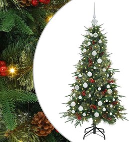 Umělý Skládací Vánoční Strom s stojanem Zelená 150 cm PE a PVC 3397409