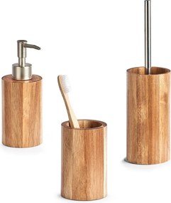 Kartáč wc + štětec, akáciové dřevo, ZELLER