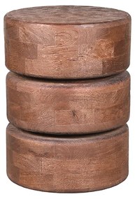LABEL51 Odkládací stolek MILLY ø35 cm hnědý