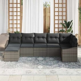 Set pohovek 7 ks Šedá polyratan 3346809