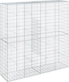 Gabionový koš s víkem 200 x 50 x 200 cm pozinkované železo 3295167
