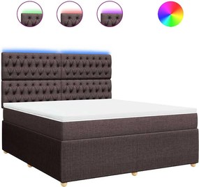 Box spring postel s matrací tmavě hnědá 180x200 cm textil 3294445