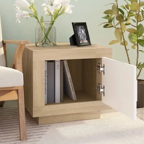 vidaXL Konferenční stolek 51 x 50 x 45 cm kompozitní dřevo [811804] Barva: Bílá