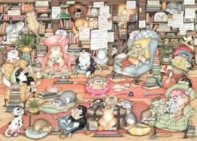 Ravensburger Bláznivé kočky knižní klub / 1000 dílků / od 14 let